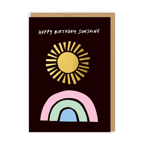Happy Birthday Sunshine Card Badger And Burke Ohh Deer
