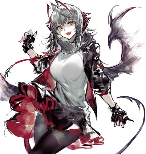 Safebooru 1girl Absurdres Ahoge Antennae Arknights Black Gloves Black