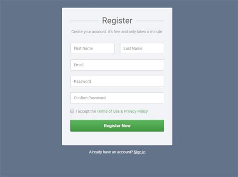 download responsive registration form bootstrap code