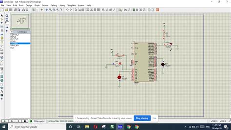 8051 assembly language program for switch interfacing led blink with