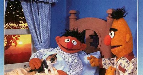 Bert And Ernie With A Kitten Taken From A Magazine Article Album On