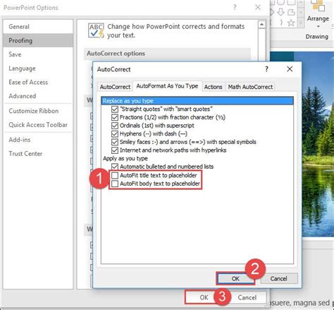 how to prevent powerpoint from automatically resizing text