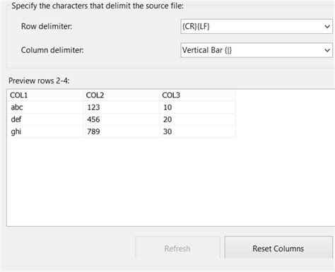 sql server 2012 skip rows in a flat file source does