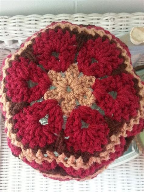 African Flower Hat Ladies Hat Crochet Handmade Hat Burgundy Etsy