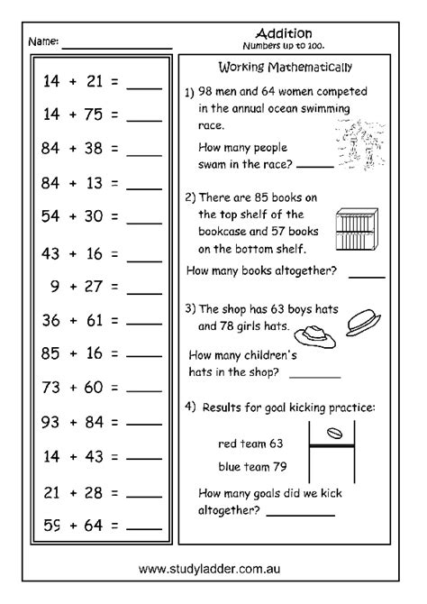 grade 2 math worksheet add 2 digit numbers in columns with carrying k5