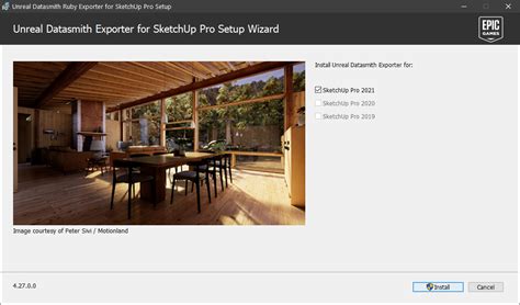 installing the datasmith exporter plugin for sketchup pro unreal