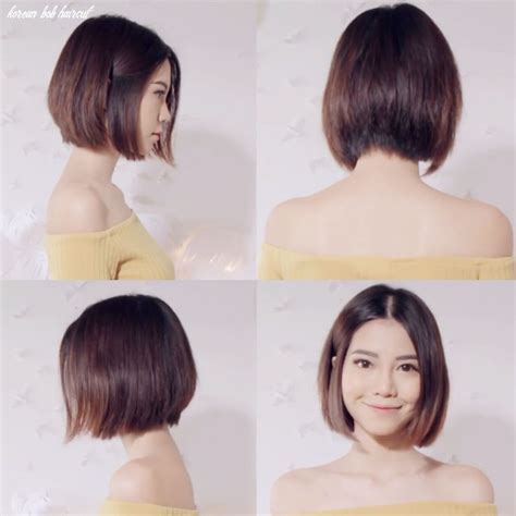 8 Korean Bob Haircut Styling Kurzes Haar Kurz Geschnittene Frisuren