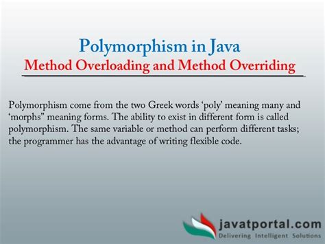 polymorphism in java method overloading and method overriding