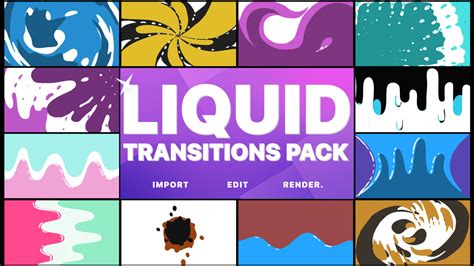 liquid motion transitions pack davinci resolve templates motion array