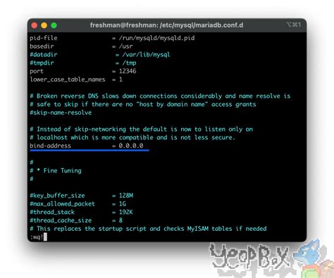 우분투 ubuntu 22 04 server mariadb 계정 추가 및 외부 접속 설정 yeopbox