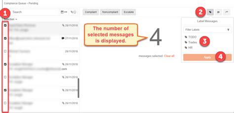data retention supervision adding or removing message labels