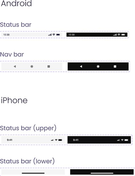 android status bar figma community