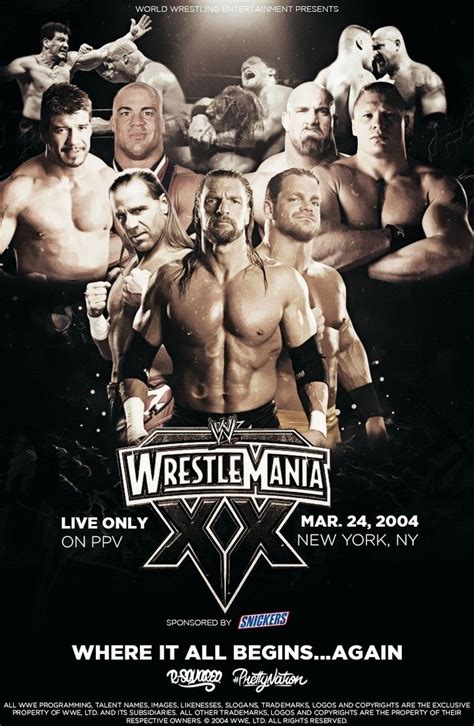 Wrestlemania Xx Old Wwf Wrestlers Wrestling Posters Wrestling Wwe