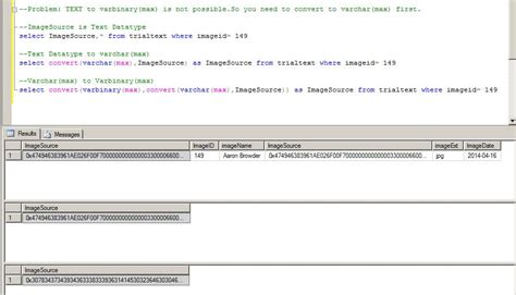 varbinarymax import varbinary max column data from remote sql server
