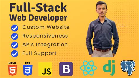 develop your full stack website using react js and django by webstop