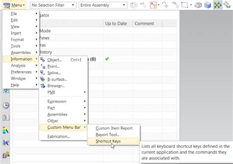 nx keyboard shortcuts prolim