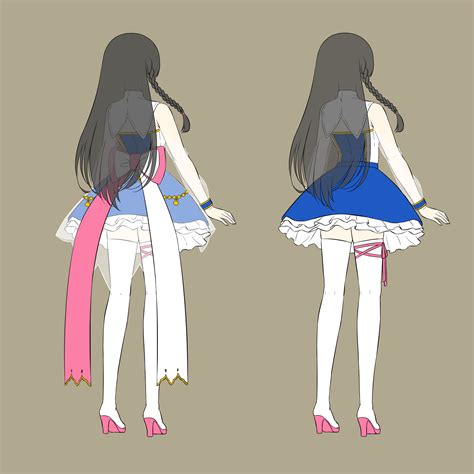 Safebooru 1girl Black Hair Blue Skirt Boots Bow Braid Brown