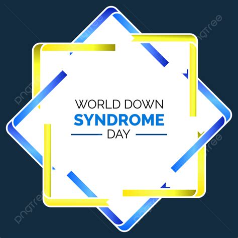Día Mundial Del Síndrome De Down Con Cinta Amarilla Y Azul Png Abajo