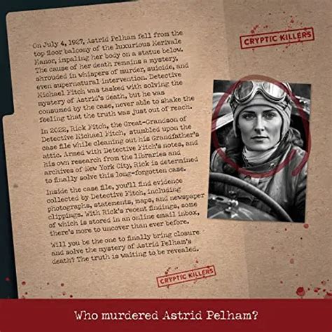 Cryptic Killers Unsolved Murder Mystery Game Cold Case Files The
