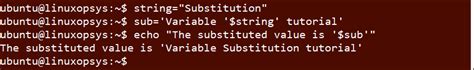 how to do bash variable substitution parameter substitution