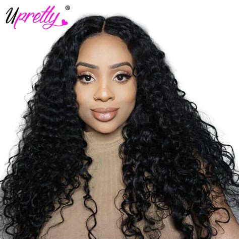 Buy Deep Curly Lace Front Human Hair Wigs 150 180 250