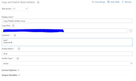 devops npm task with custom command build not working stack overflow