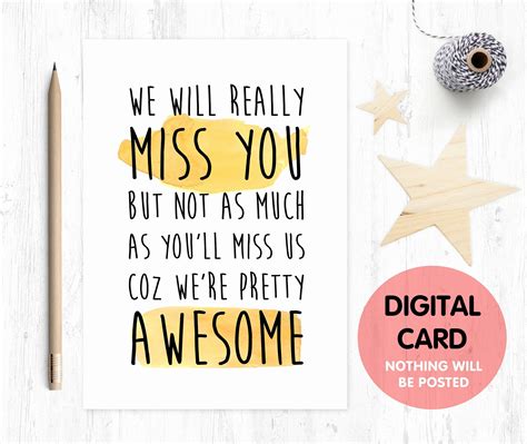 Printable Goodbye Cards