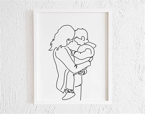 Mother And Son Drawing