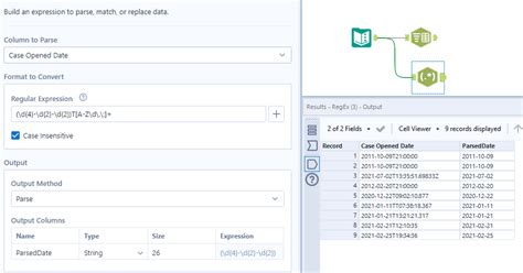 solved parse date time into new columns separated by a le alteryx