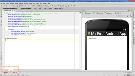 my first app more than hello world textview and android