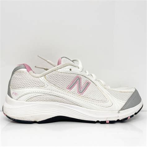 New Balance Womens 496 Ww496wp White Running Shoes Sneakers Size 6 5 B