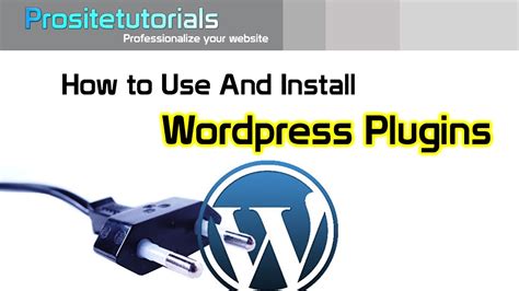 how to use and install wordpress plugins youtube