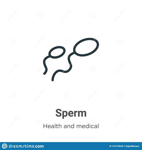 sperm outline vector icon thin line black sperm icon flat vector