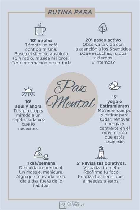 Rutina Para Mantener La Paz Mental Motivación De Vida Consejos Para