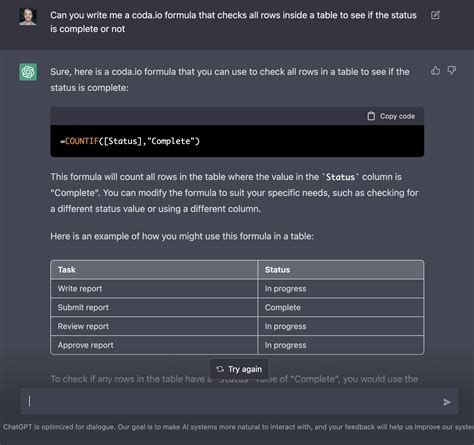 getting chat gpt writing coda formulas showcase coda maker community