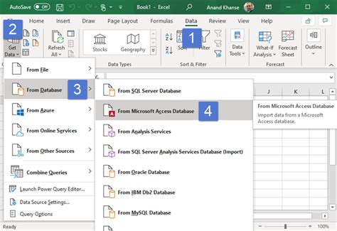how to move or import access data into excel