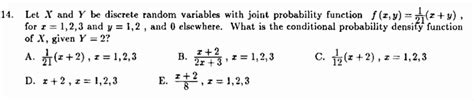 solved 14 let x and y be discrete random variables with