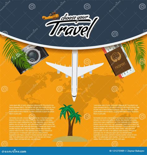 Vector 3d Realistic Travel And Tour Creative Poster Design With