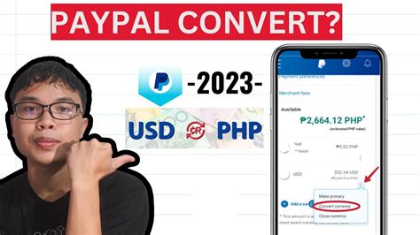 Cellphone How To Convert Paypal Dollar To Peso 2023 Youtube
