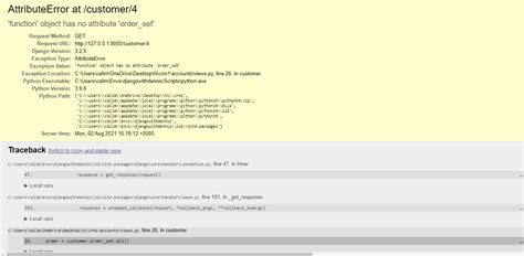 [answered] why django throwing error like function object has no