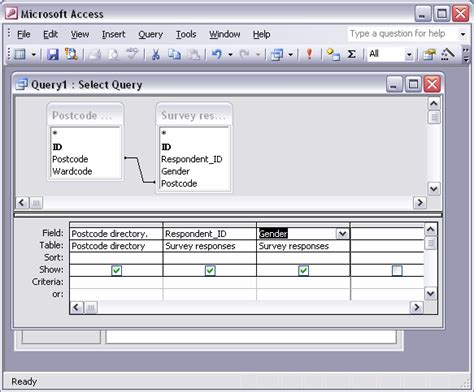 how to match two lists together using microsoft access