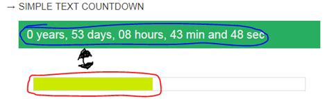 html javascript reverse progress bar with countdown date