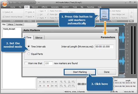 how to split an audio file into separate tracks with avs audio editor