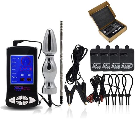 Estim Sex Elektro Shock Analplug Analdildo Penisring Nippelklemmen