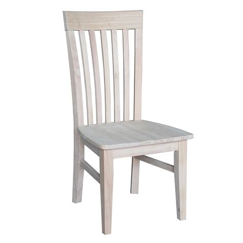International Concepts Unfinished Tall Mission Side Chair Set Of 2