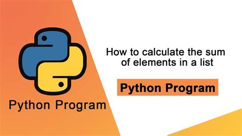python program to calculate the sum over a container youtube