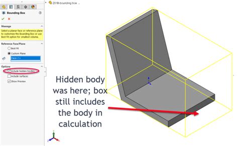 solidworks 2018 bounding box function available in any part