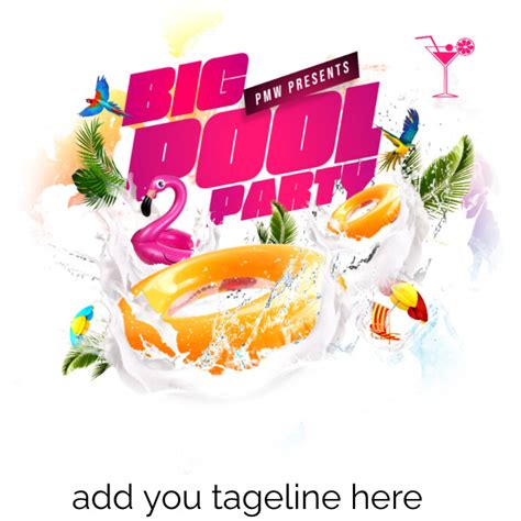 Summer Pool Party Template Postermywall