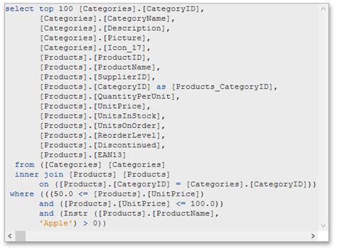 query builder winforms controls devexpress help