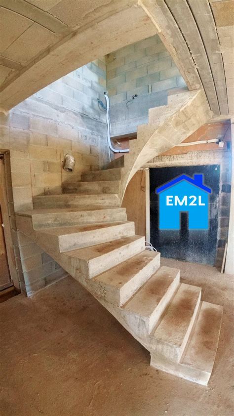 Timelapse Escalier Balancé 2 4 Tournant En Béton Armé Em2l